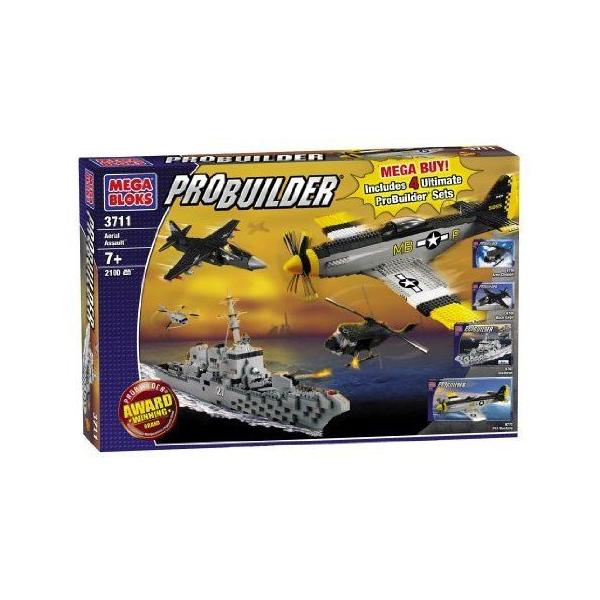 【商品名】Mega Bloks (メガブロック) ProBuilder Aerial Assault - 3711 - 2100 ピース 4 Sets in 1 ブロック おも【カテゴリー】フィギュア