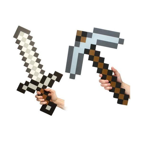 【商品名】Minecraft Foam Sword &amp; Pickaxe Combo Set Of 2 フィギュア ダイキャスト 人形【カテゴリー】フィギュア