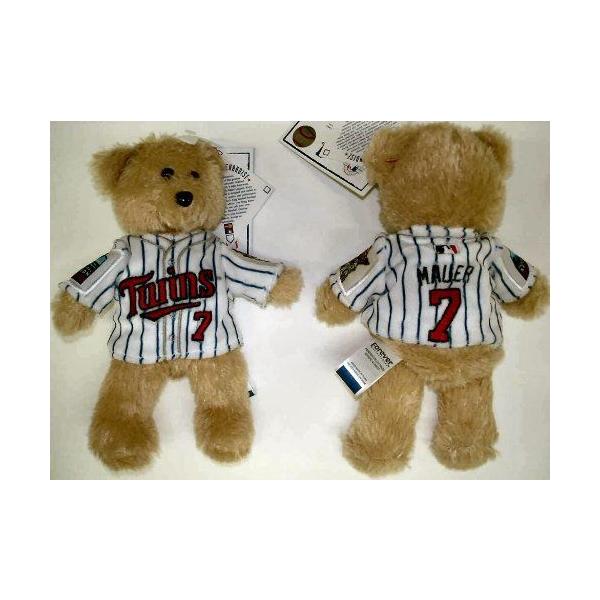 【商品名】Minnesota Twins Joe Mauer Pinstripe Jersey Bear with Inaugural Season Patch フィギュア ダイキャス 【カテゴリー】フィギュア