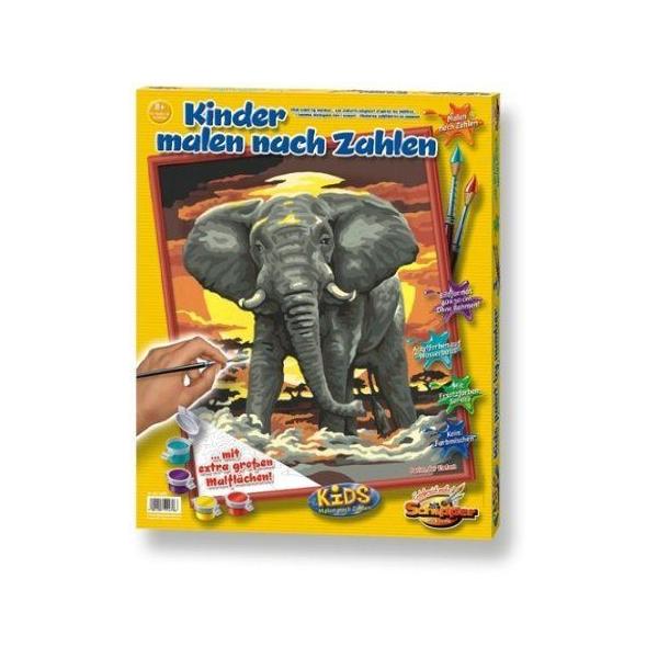 【商品名】Schipper 60 917 0478 - Painting by Number, Pasim the Elephant - Kids, 40x50 cm フィギュア おもちゃ【カテゴリー】フィギュア
