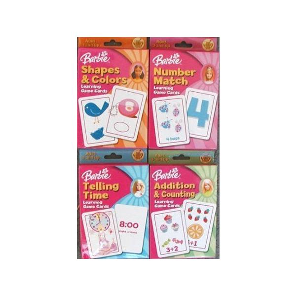 【商品名】Set of 4 Barbie(バービー) Flash Card Decks - Numbers - Shapes - Telling Time - Addition ドール 人 【カテゴリー】フィギュア:バービー