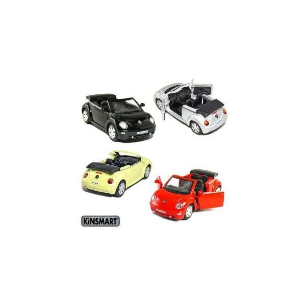 【商品名】Set of 4 Cars: 5 2003 VW Beetle (ビートル) Convertible 1/32 スケール (Black, Red, Silver and Yello【カテゴリー】フィギュア
