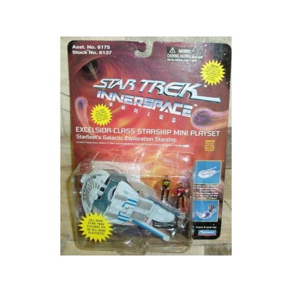 【商品名】Star Trek (スター・トレック) Excelsior Class Starship Mini Playset w/ Riker &amp; LaForge Innerspace S【カテゴリー】フィギュア:スター・トレック