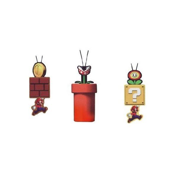 【商品名】Super Mario (スーパーマリオ) Brother Animated Phone Strap - Coin, Fire Flower and Piranha Plant【カテゴリー】フィギュア:スーパーマリオ