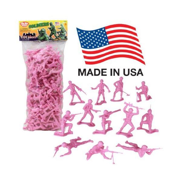 【商品名】TimMee PINK Plastic Army Men: 100 Piece Set of 2 inch Toy Soldier Figures - Made in the USA ! フィ【カテゴリー】フィギュア