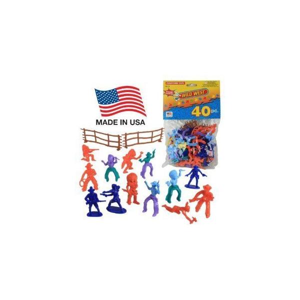 【商品名】TootsieToy Cowboy &amp; Indian 40pc Set: 1.75in Western フィギュアs &amp; Fences - Made USA!【カテゴリー】フィギュア