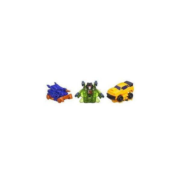 【商品名】Transformers Bot Shots Battle Game - Bumblebee, Shockwave, Skyquake (3-Pack) ミニカー ミニチュア  【カテゴリー】フィギュア:トランスフォーマー