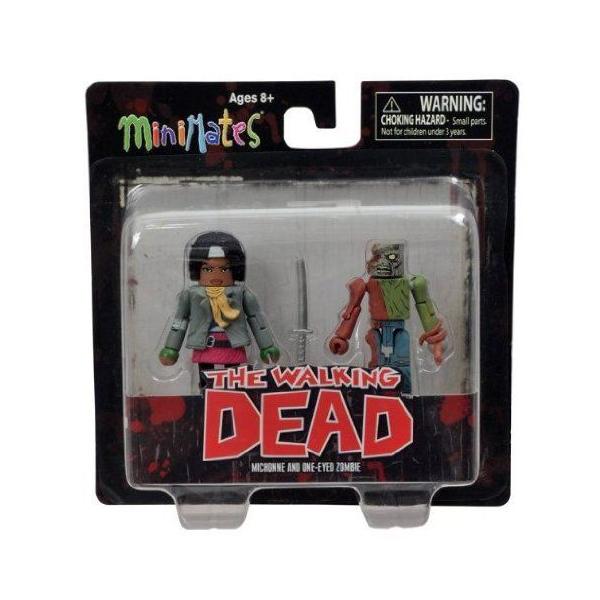 【商品名】Walking Dead Minimates Series 2 Mini フィギュア 人形 2-Pack Michonne &amp; Zombie ブロック おもちゃ 【カテゴリー】フィギュア