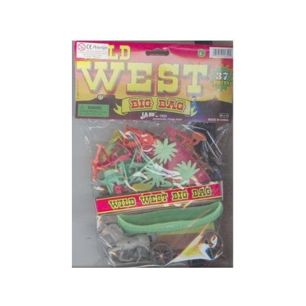 【商品名】Wild West Big Bag 37 Piece Playset with Cowboys, Indians, Wagon and Teepee【カテゴリー】フィギュア
