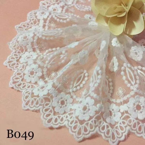 ブレード DIY 花柄 綿レース 手芸用 縁飾り パイピングテープ チュールレース 手作り 生地 ハンドメイド 4m B049品番：B049幅：約12cm長さ：4m素材：綿、ポリエステル――――――――――――――▲▲ご注意▲新品未使用品畳...