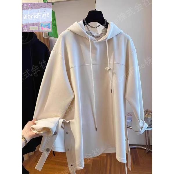 トレーナー レディース トップス 薄手 大きいサイズ フード付きパーカー 無地トレーナーレディース フード付きトレーナー おしゃれパーカー 春秋 秋服 春服 長袖 トップス ゆったり 可愛い フード付き カジュアル LUGA117(2色L-...