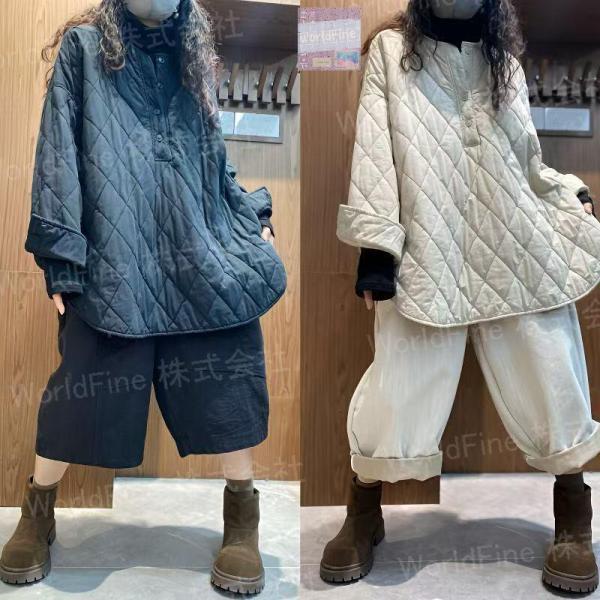 レディース 中綿入れトップス 大きいサイズ キルティング 秋冬 秋服 冬服 長袖 中綿入れ 厚手 暖かい 大人可愛い きれいめ シンプル 休日コーデ おしゃれ お出かけ お呼ばれ デイリー LUGA143(2色M-4XL)▲▲商品仕様▲▲番...