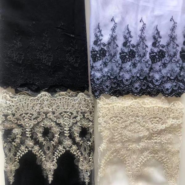 ブレード DIY 手芸用 縁飾り 花柄 手作り 生地 ハンドメイドチュールレース 生地 単位1m  4色１ｍずつ 4枚セット  手芸用 手芸 レース生地 刺繍 レース 布 レーステープ パイピングテープ  手作り ハンドメイド diy 手芸...