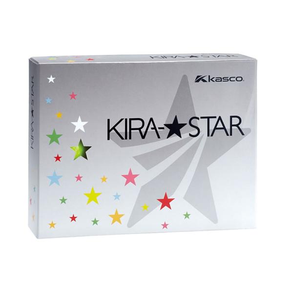キャスコ キラスター KIRA STAR ゴルフボール高輝度KIRAカバー　従来モデルより明るく鮮やかに。同価格帯ボールと比べ高い視認性を誇る。高弾道ディンプル392　全てのボール初速領域・スピン領域において安定した弾道を実現する。大径ソリ...