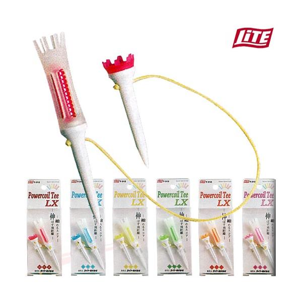 パワーコイルティー LX 紐付き【T-312】ロング：80mmショート：48mmひも：36mmカラー：レッド、ブルー、イエロー、グリーン、オレンジ、ピンクゴルフ ラウンド グッズ 小物 ティー ショート レギュラー アイアン FW UT ケ...