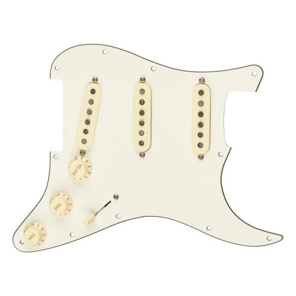 【商品名】Fender Custom 69 Prewired ストラトキャスター ピックガード - 3-ply White 【カテゴリー】fender フェンダー配線済みピックガード : Fender