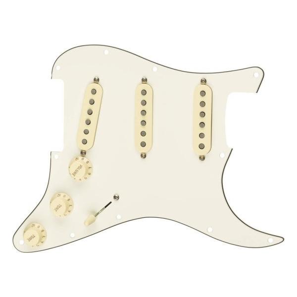 【商品名】Fender Tex Mex Prewired ストラトキャスター ピックガード - 3-ply White 【カテゴリー】fender フェンダー配線済みピックガード : Fender