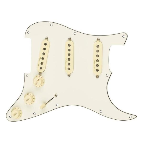 【商品名】Fender Vintage ノイズレス Prewired ストラトキャスター ピックガード - 3-Ply White 【カテゴリー】fender フェンダー配線済みピックガード : Fender