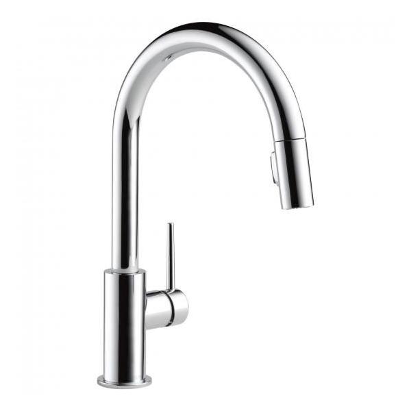 【商品名】 Delta Faucet Trinsic 台所用蛇口 シングルタイプのプルダウン型ハンドル マグネット式接合 9159-DST 1 【カテゴリー】 DIY・工具 : タッチ式キッチンシンク蛇口