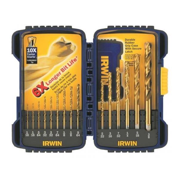 【商品名】 Irwin301800915-Piece Titanium Drill Bit Set-15PC TITANIUM BIT SET 【カテゴリー】 DIY・工具 : 木工用ドリルビットセット, カテゴリー別