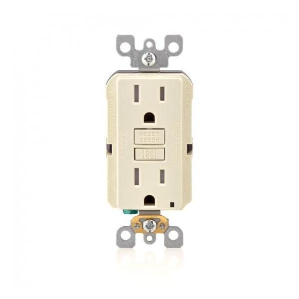 【商品名】 Leviton self-test SmartLockPROスリム漏電遮断器不正防止コンセントでLEDインジケータ 15 Amp 3 Pack ベージュ GFTR1-3T 3 【カテゴリー】 DIY・工具 : 壁面用コンセント