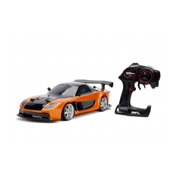 【商品名】 Jada Toys Fast &amp; Furious Han’S Mazda RX-7 Drift RC Car, 1: 10 Scale 2.4Ghz Remote Control Orange &amp; Black, ...