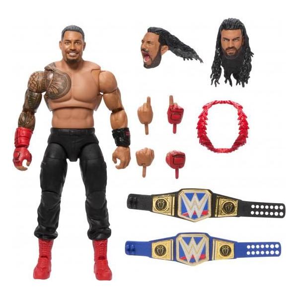 【商品名】 Mattel WWE アルティメットエディション アクションフィギュア &amp; アクセサリーセット Roman Reigns 6インチ コレクター収集品 30関節ポイント付き 交換可能なピース&amp;エントランスギア 【カ...