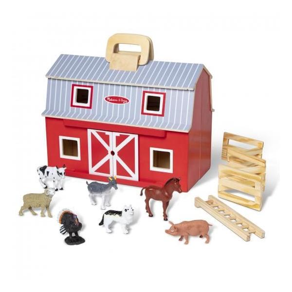 【商品名】 Melissa &amp; Doug Fold and Go木製Barn with 7動物再生Figures 【カテゴリー】 おもちゃ : プレイセット