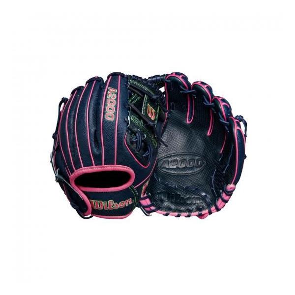 【商品名】 Wilson Spring 2025 A2000 DP15SS 11.5インチ 内野野球グローブ - 右利き用 ネイビー/フラミンゴ/グリーン 【カテゴリー】 スポーツ・アウトドア : グラブ・ミット