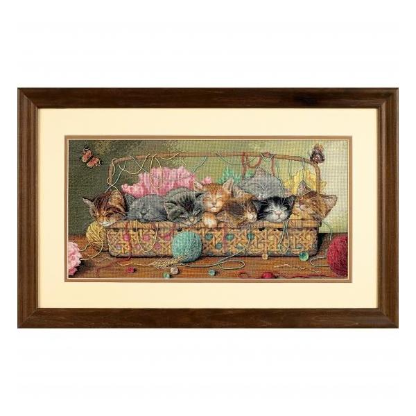 【商品名】 ディメンジョンズ クロスステッチ 刺繍キット“ねこカゴ” Dimensions Needlecrafts Counted Cross Stitch, Kitty Litter ＤＩＭ クロスステッチキット Kitty Litte...