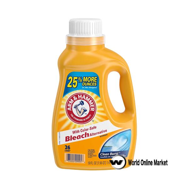 漂白剤入りのArm&amp;Hammerの液体洗剤です。頑固な汚れや臭いを強力に分解する液体洗濯洗剤です。※メーカーにより、パッケージデザイン等は予告なく変更されることがあります。あらかじめご了承ください。原産国：アメリカ内容量：1470m...