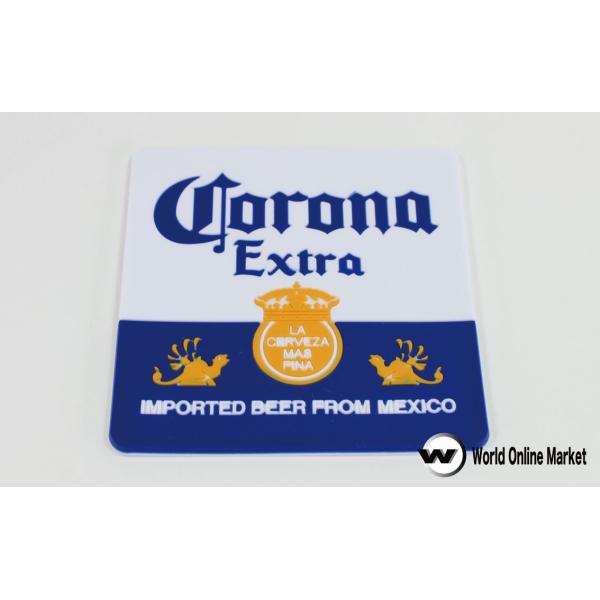 メキシコ生まれで、日本でも今やお馴染みのビール、コロナエクストラのラバーコースターです。ラバー製なので水にぬれてもOKで、繰り返し使えます！★メール便（全国一律190円）での発送が可能な商品です★※ご利用希望な方は以下を必ずご確認ください◯...
