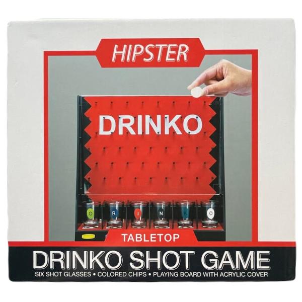 お酒の席やホームパーティーで盛り上がる、HIPSTER DRINKO SHOT GAMEです。ボード上部からチップを落とし、どのショットグラスに入るかを楽しむ運試しゲーム。友人同士の集まりやイベント、誕生日会などで手軽に盛り上がれるアイテム...