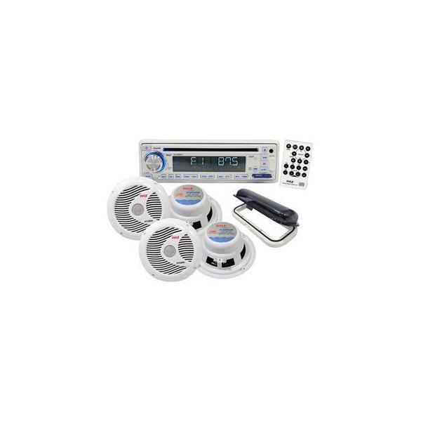 【商品名】Pyle PLCD8MRKT Complete Marine Water Proof 4 Speaker CD/USB/Mp3/Combo w/ Stereo Cover (White)【カテゴリー】スポーツ・レジャー：マリンオー...