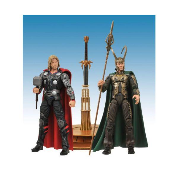 【商品名】マーベル SELECT Movie THOR &amp; LOKI アクション フィギュア セット of 2 with Connecting bases（MARVEL SELECT Movie THOR &amp; LOKI Ac...