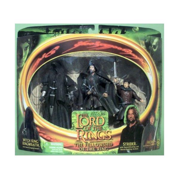 【商品名】ロードオブザリング 限定 ToyBiz アクション フィギュア 3-pack featuring WITCH KING RINGWRAITH， FRODO and STRIDER. Fellowship Australian 限定...