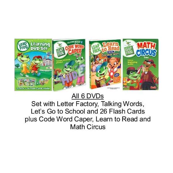 【商品名】LeapFrog(リープフロッグ) バンドル of 6 DVDs plus 26 Flash カード: 学習 セット (2009): Letter Factory， Talキング Words Factory， Let's Go t...