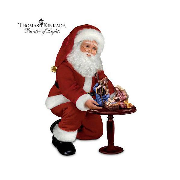 【商品名】Thomas(機関車トーマス) Kinkade Santa 人形 And Nativity セット: The Reason For The Season by Ashton Drake(Thomas Kinkade Santa D...