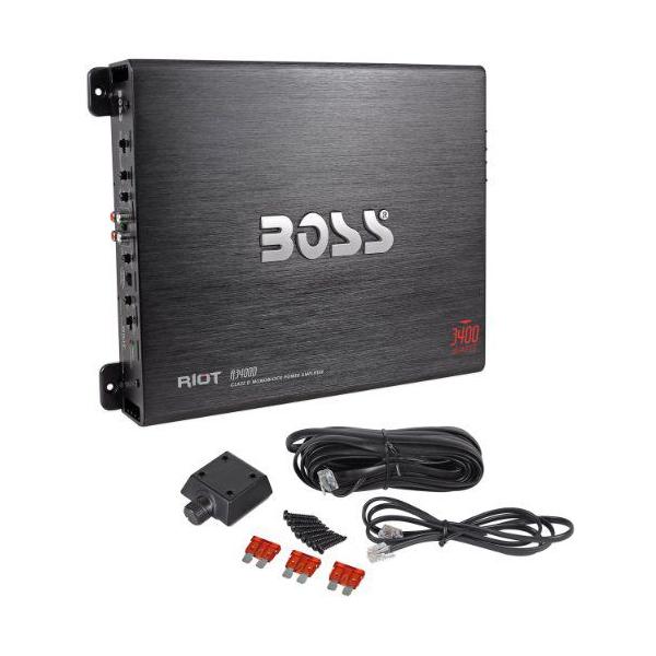 【商品名】BOSS(ボス) R3400D 3400W モノClass D パワーアンプWith Strapping (bridge) Capability and Bass Remote【カテゴリー】カーオーディオ:アンプ:BOSS(ボス)