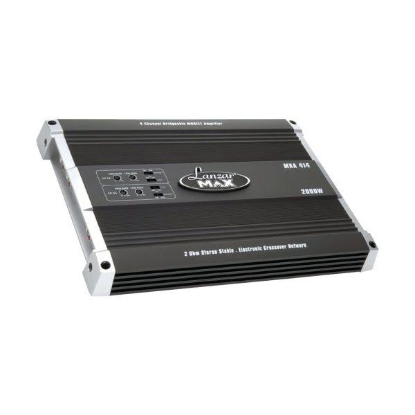 【商品名】Lanzar(ランザー) MXA414 BRIDGEABLE MOSFET アンプ (2，000W; 4Ch)【カテゴリー】カーオーディオ:アンプ:Lanzar(ランザー)