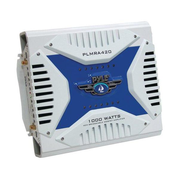 【商品名】Pyle(パイル) PLMRA420WATERPROOF マリン BRIDGEABLE MOSFET アンプ (4Ch; 1000W)【カテゴリー】カーオーディオ:アンプ:Pyle(パイル)