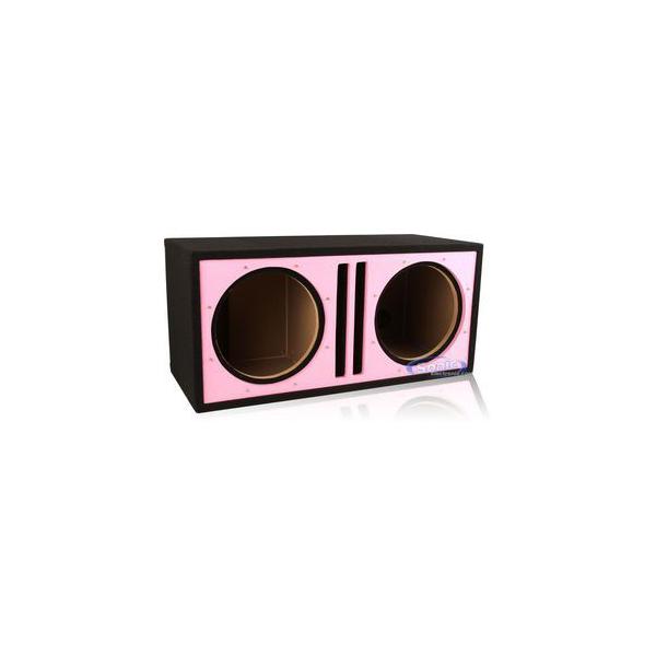 【商品名】Absolute(アブソルート) Pdeb12pi デュアル 12” Ported サブウーファー エンクロージャーW/ Pink High G【カテゴリー】カーオーディオ:ウーハー:Absolute(アブソルート)