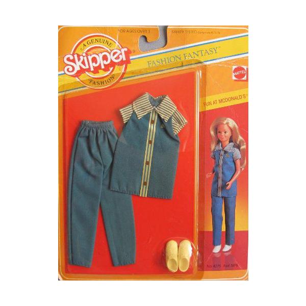 【商品名】Barbie(バービー) スキッパー ファッション FANTASY ファッション FUN AT McDONALD'S 洋服 (1982 Mattel Hawthorne)【カテゴリー】おもちゃ:Barbie(バービー):1982年