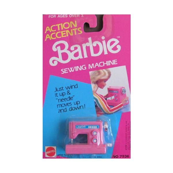 【商品名】Action Accents Barbie(バービー) SEWING MACHINE (Pink Color) - Wind It Up &amp; ”Needle” Moves Up &amp; Down! (1989 Arco...