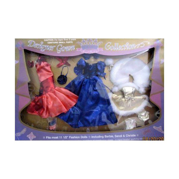 【商品名】Royal Fantasy デザイナー GOWN コレクション / Faux FUR Fits Barbie(バービー)， S＆i， Christie &amp; 11.5” ファッション 人形 (1994 BRASS KEY)【...