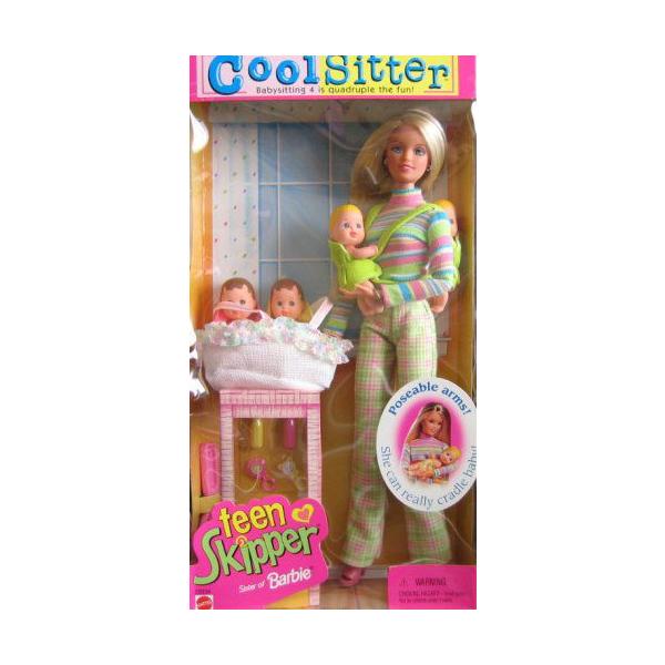 【商品名】Barbie(バービー) - Cool Sitter Teen スキッパー 人形 w/ 4 Babies Quadruplets! (1998)【カテゴリー】おもちゃ:Barbie(バービー):1998年