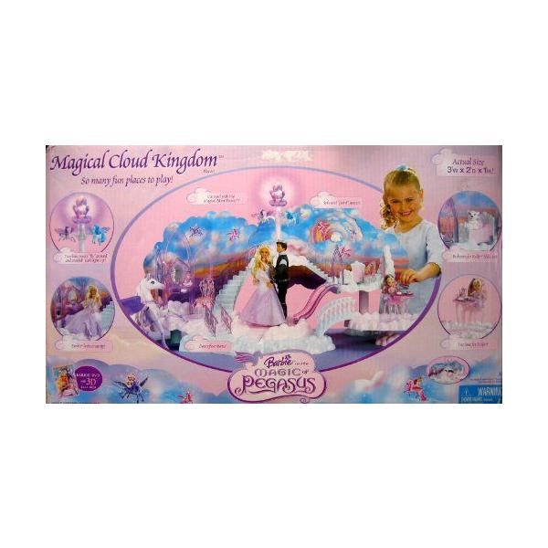 【商品名】Barbie(バービー) ＆ The MAGIC of PEGASUS Magical Cloud KINGDOM 20+ Pieces PLAY SET / ”Flying” PONIES &amp; LIGHTS (2005)...
