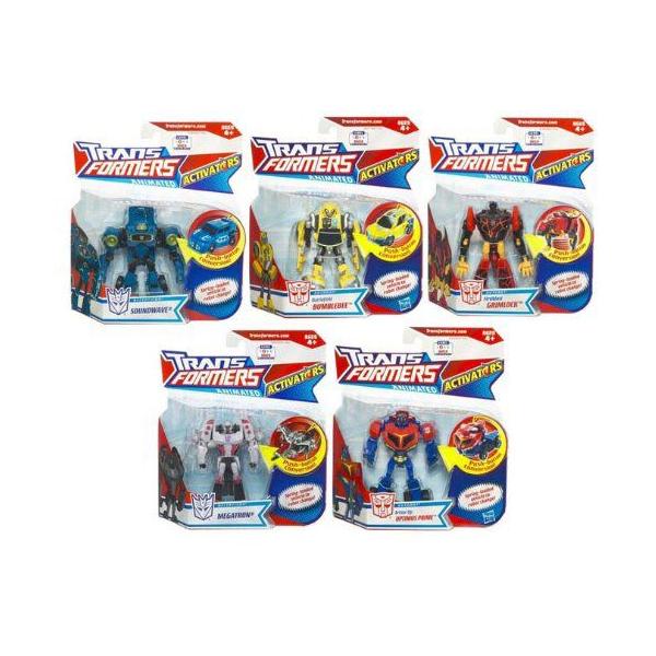 【商品名】トランスフォーマー Animated Activators セット of 5 メガトロン， オプティマスプライム， バンブルビ【カテゴリー】おもちゃ:トランスフォーマー(フィギュア)