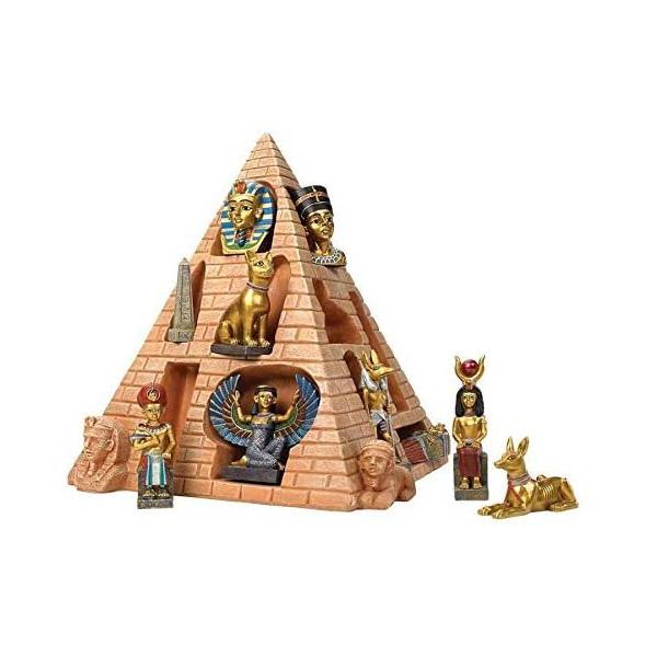 【商品名】Design Toscano Icons of Egypt Collectible Pyramid Sculpture in Royal Hues with Faux Gold Leaf 【カテゴリー】ホーム・キッチン : 彫像