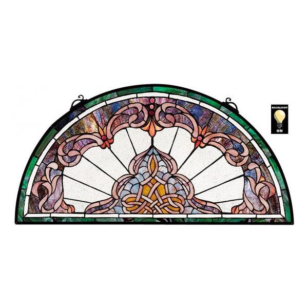 【商品名】Design Toscano Lady Astor Demi-Lune Stained Glass Window by Design Toscano 【カテゴリー】ホーム・キッチン : 彫像